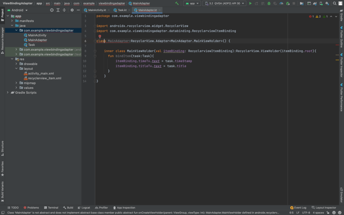 Using View Binding With RecyclerView Adapter | TutorialsEU