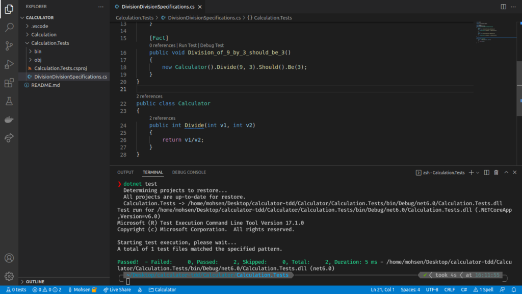 intro-to-tdd-2nd-test-passed | TutorialsEU