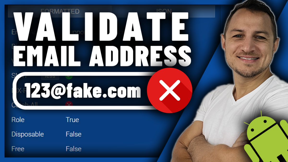 Email Validity Check for Android Registration App - Mailboxlayer API - TutorialsEU